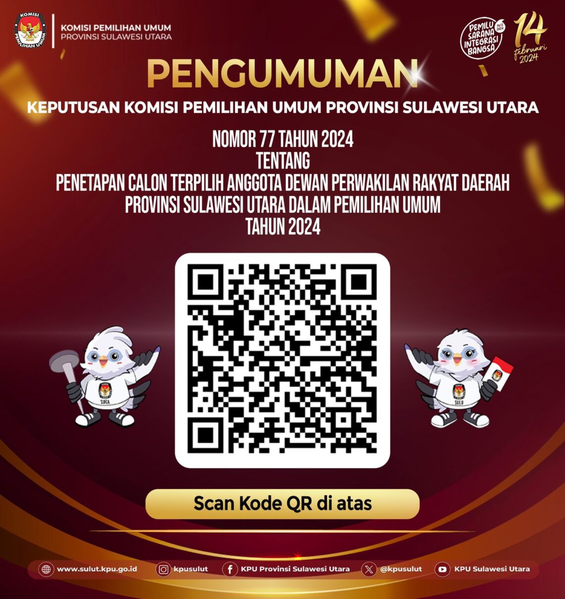 KPU Sulut Tetapkan Perolehan Kursi dan Caleg Terpilih Hasil Pemilu 2024 ...